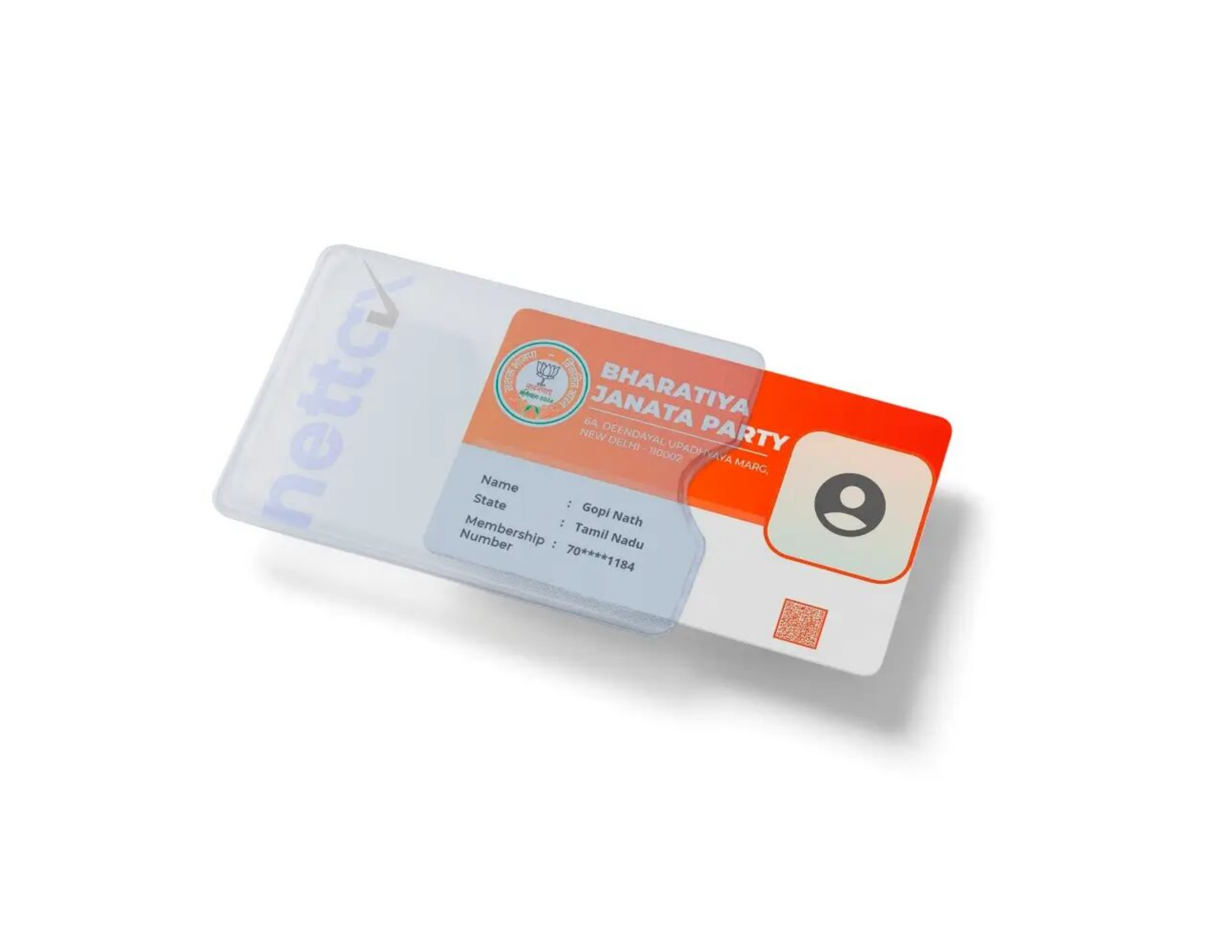 BJP membership PVC Card Print